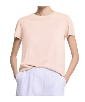Hogan Logo Print Round Neck T-shirt - Pink