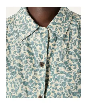 Loro Piana Printed Maxi Dress With Shirt Collar And Belt