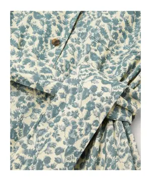 Loro Piana Printed Maxi Dress With Shirt Collar And Belt
