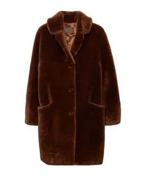 Prada Shearling Coat - Cognac