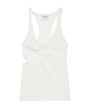 COURREGES Courrèges Twist 90's Rib Tank Top - White