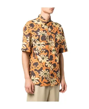 Nanushka Floral Printed Short-sleeved Shirt