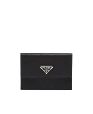 Prada Saffiano Leather Document Holder - Black