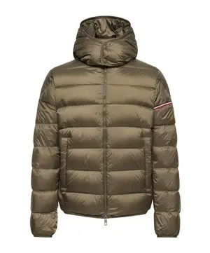 Moncler Ravenlock Hooded Short Down Jacket - Khaki