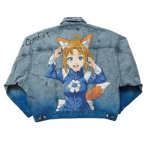 DOUBLET Anime Hand-printing Denim Jacket