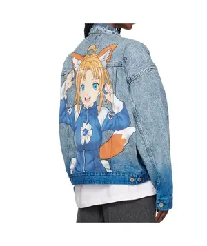 DOUBLET Anime Hand-printing Denim Jacket
