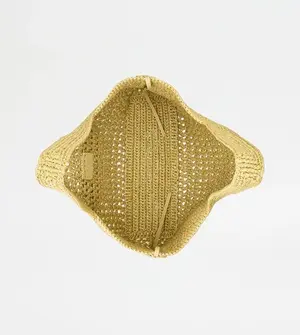 TOD'S Shopping Bag In Raffia And Leather Medium