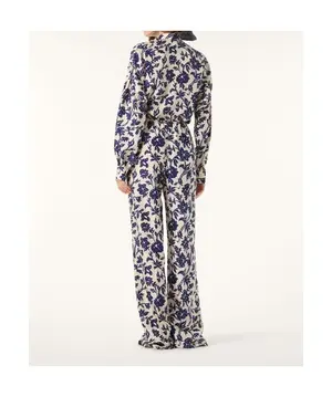 Loro Piana High-waisted Floral Print Casual Pants