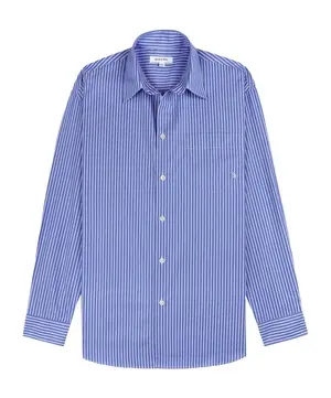 SPORTY  RICH Sporty Rich Oversized Striped Shirt - Blue