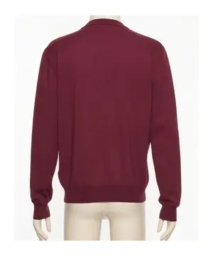 Valentino Garavani V-neck Wool Jumper With Vg Embroidery