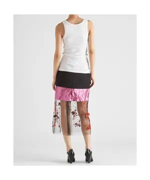 Prada Embellished Logo Tank Top