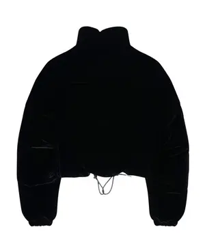 Prada Convertible Cropped Velvet Down Jacket