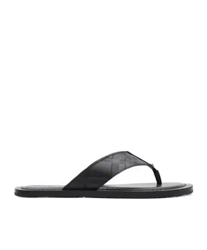Burberry Embossed Check Leather Pavilion Sandals