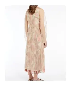 Max Mara Sheer Silk Organza Wrap Coat