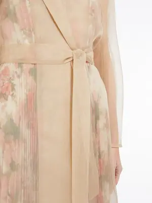 Max Mara Sheer Silk Organza Wrap Coat
