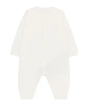 Gucci Logo Embroidered Cotton Babygrow