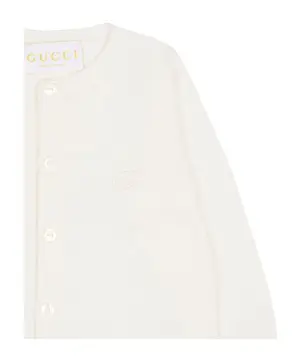 Gucci Logo Embroidered Cotton Babygrow