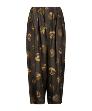 UMA WANG Elasticated Waist Loose Fit Trousers - Black