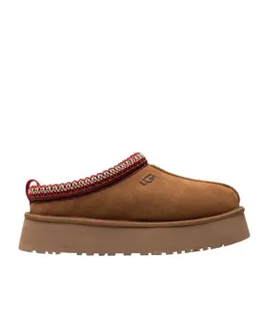 UGG Tazz Logo Embossed Platform Slippers - Maroon