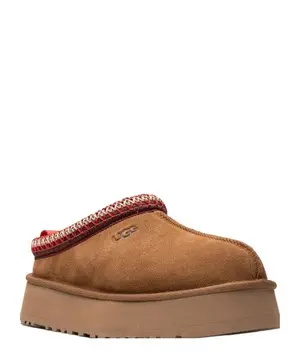 UGG Tazz Logo Embossed Platform Slippers - Maroon