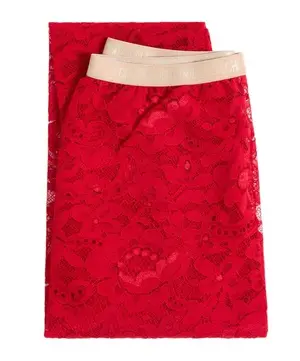 Valentino Garavani Rebordè Lace Tights - Red