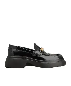 TOD'S Leather Loafers With Chain Detail