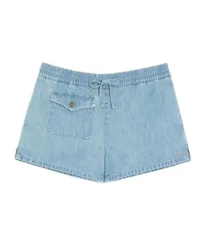 Valentino Garavani Denim Shorts With Tie Detail