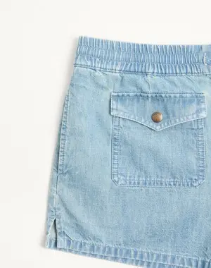 Valentino Garavani Denim Shorts With Tie Detail