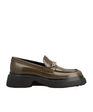 TOD'S Leather Loafers With Chain Detail