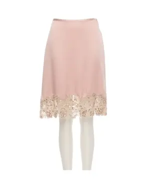 Valentino Garavani Side-zip Embellished Midi Skirt
