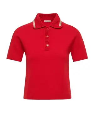 Moncler Cotton Knit Polo Shirt