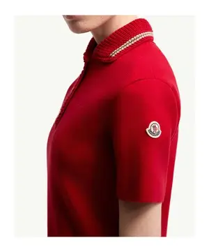 Moncler Cotton Knit Polo Shirt