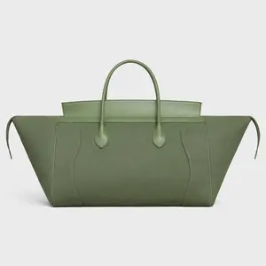 Celine Big Luggage In Textile And Natural Calfskin