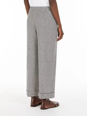 Max Mara Linen And Cotton Basketweave Trousers