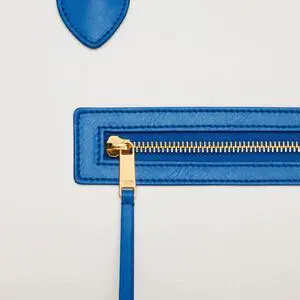 Celine Big Luggage In Textile And Calfskin - White
