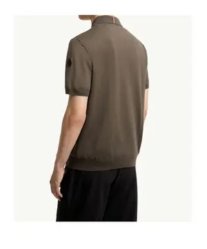 Moncler Logo Cotton Knit Polo