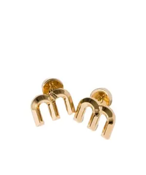 Miu Miu Metal Earrings - Gold