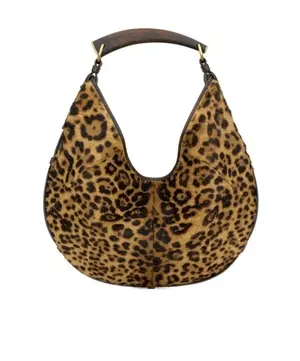 Saint Laurent Mombasa Leopard Print Medium Tote Bag