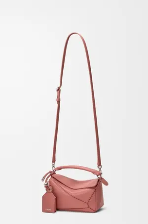 Loewe Mini Featherlight Puzzle Bag In Nappa Lambskin - Blush