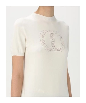 TWINSET Oval T Logo Knitted Top