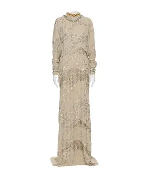 Valentino Garavani Long-sleeved Sequined Gown