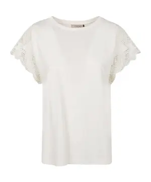 TWINSET Lace Regular Fit T-shirt