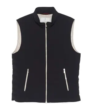 Brunello Cucinelli Quilted Zipped Gilet - Black