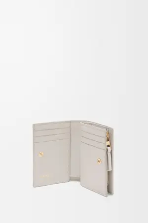 Loewe Duet Compact Wallet In Smooth And Grained Calfskin