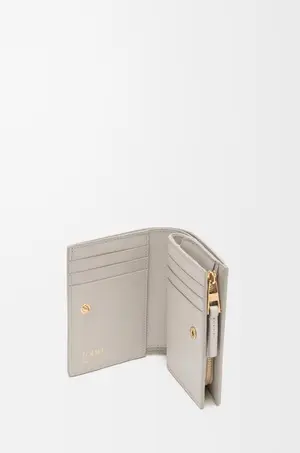 Loewe Duet Compact Wallet In Smooth And Grained Calfskin
