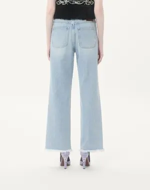 Valentino Garavani Wide Leg Denim Trousers