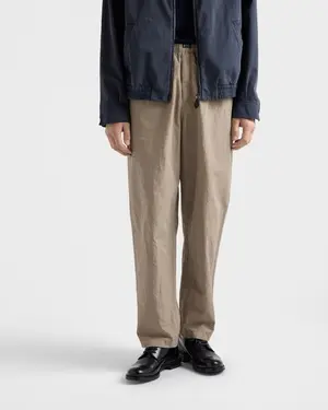 Prada Linen-blend Pants