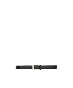 Saint Laurent Rectangular Buckle Belt - Black