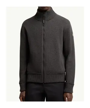 Moncler Cashmere Wool Zip-up Cardigan