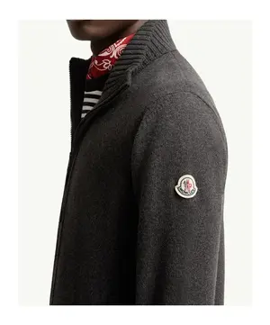 Moncler Cashmere Wool Zip-up Cardigan